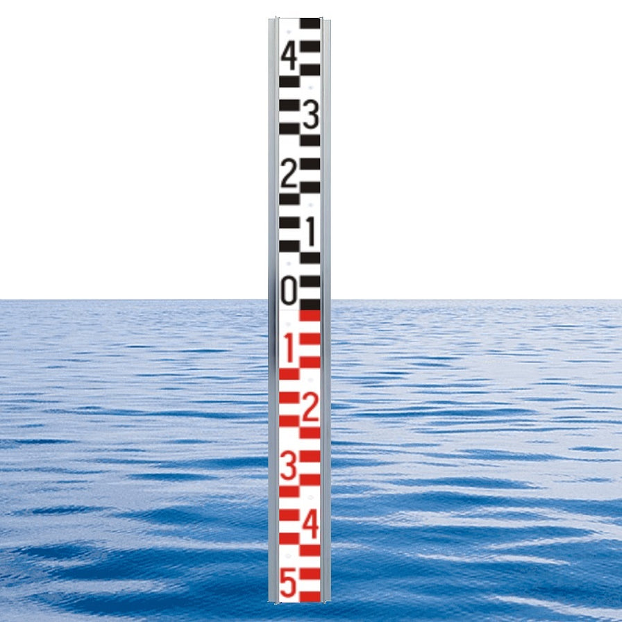 Water level gauge / Level scale 1m in aluminum profile — Geofix AB
